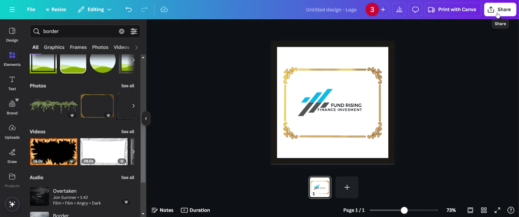 How to Add a Border in Canva – Quick and Easy Steps - 1 minute video guide