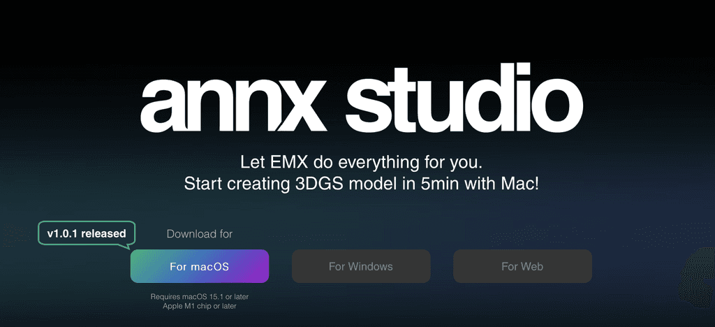 annx studio releases V1.01 - Radiance Fields