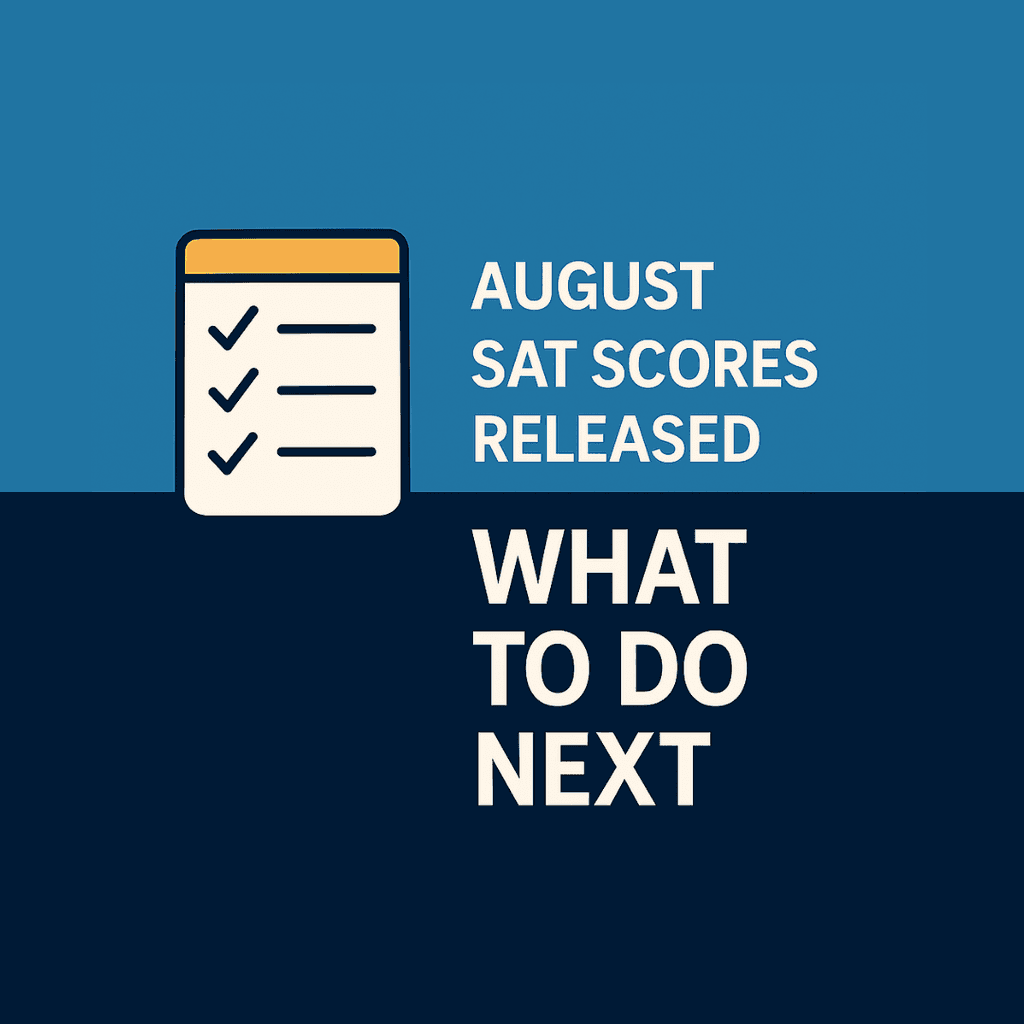 August SAT Scores Released — What Students Should Do Now