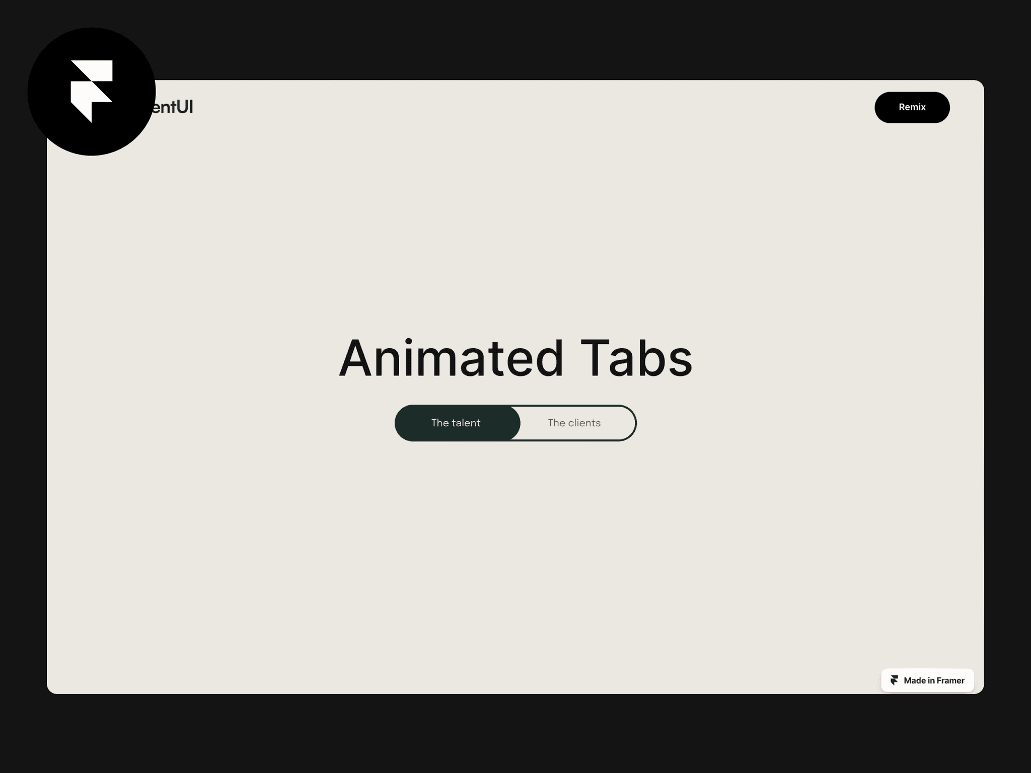 Free Framer Tab Components
