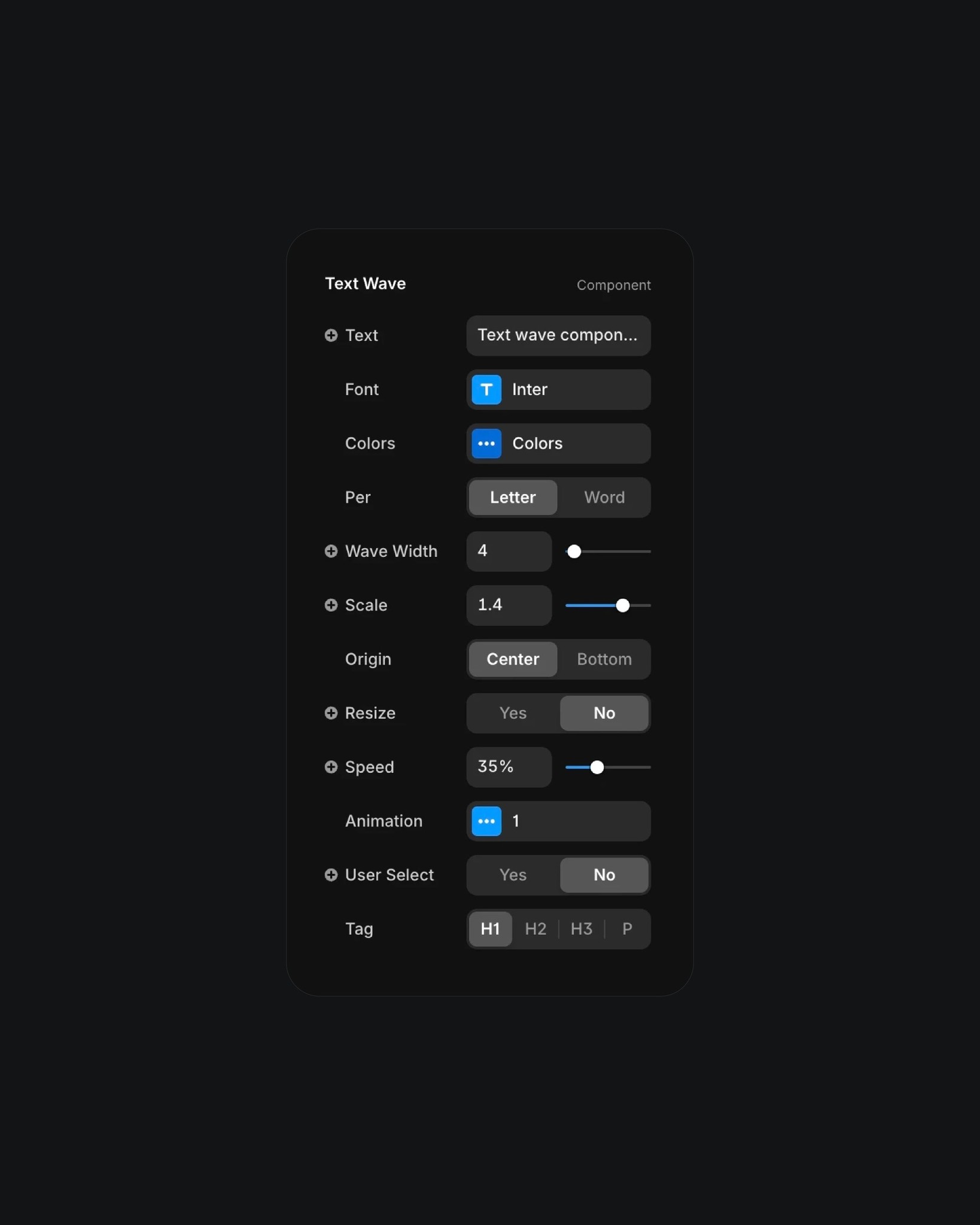 Text Wave Component for Framer — Framer Resource