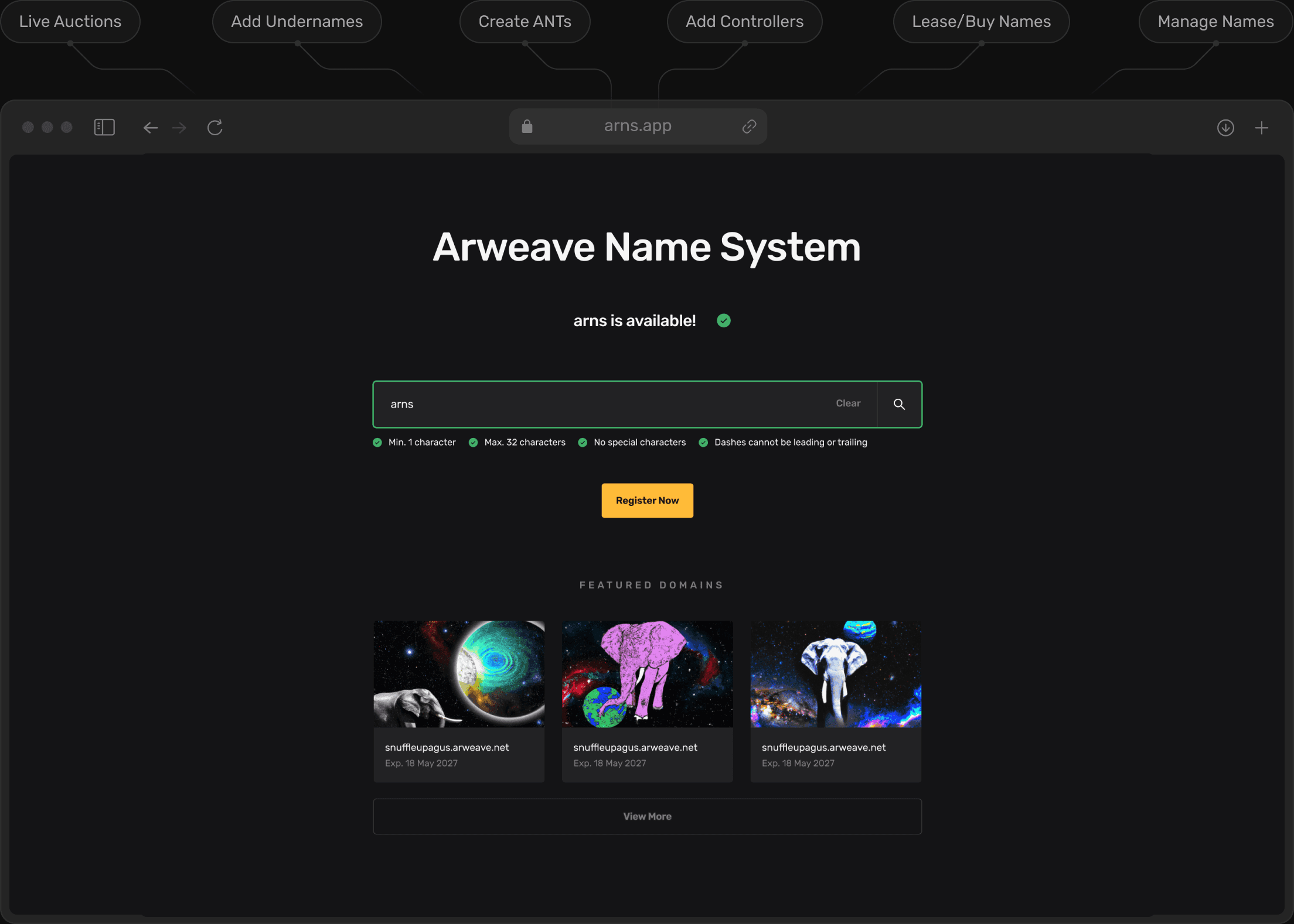 ArNS - AR.IO - Your gateway to the permaweb