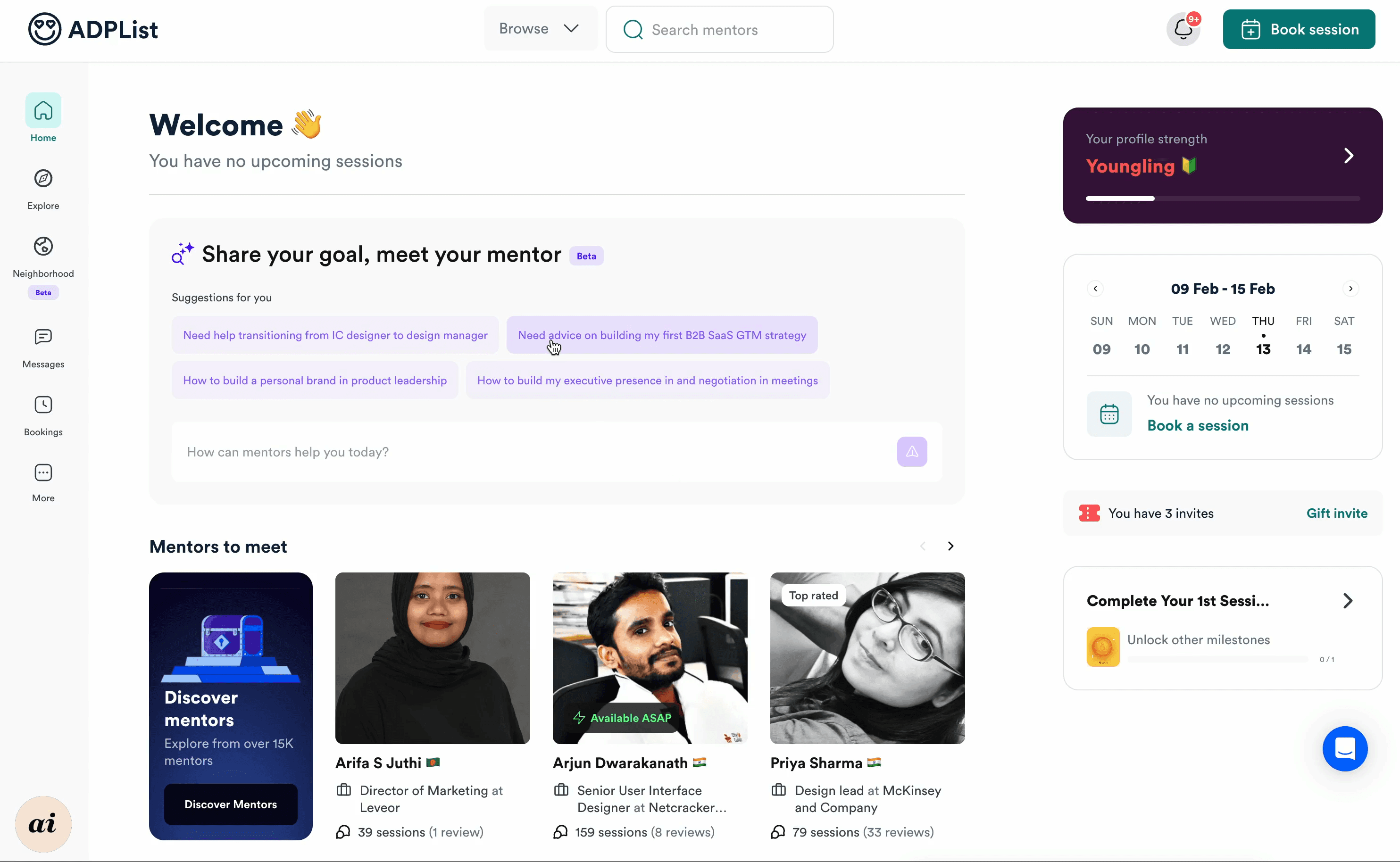 ADPList's AI search - Assistive AI-UX Interaction | #1 library of AI-UX interactions | All