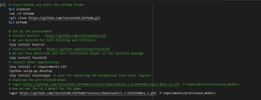 Restore images and faces using GFPGAN