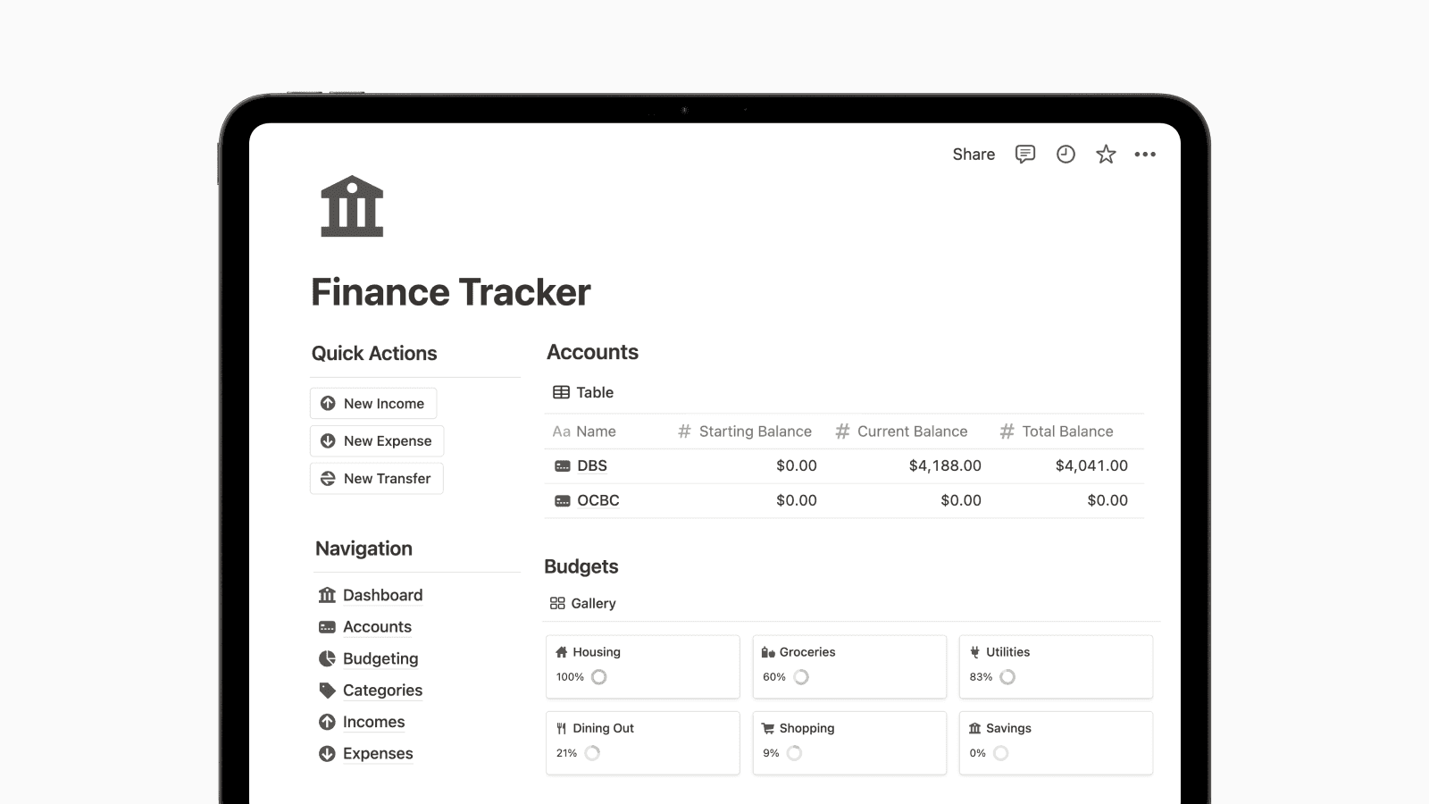 Finance Tracker | Easlo