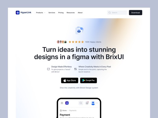 BrixUI - The world's largest Figma multi-brand UI library and design system.