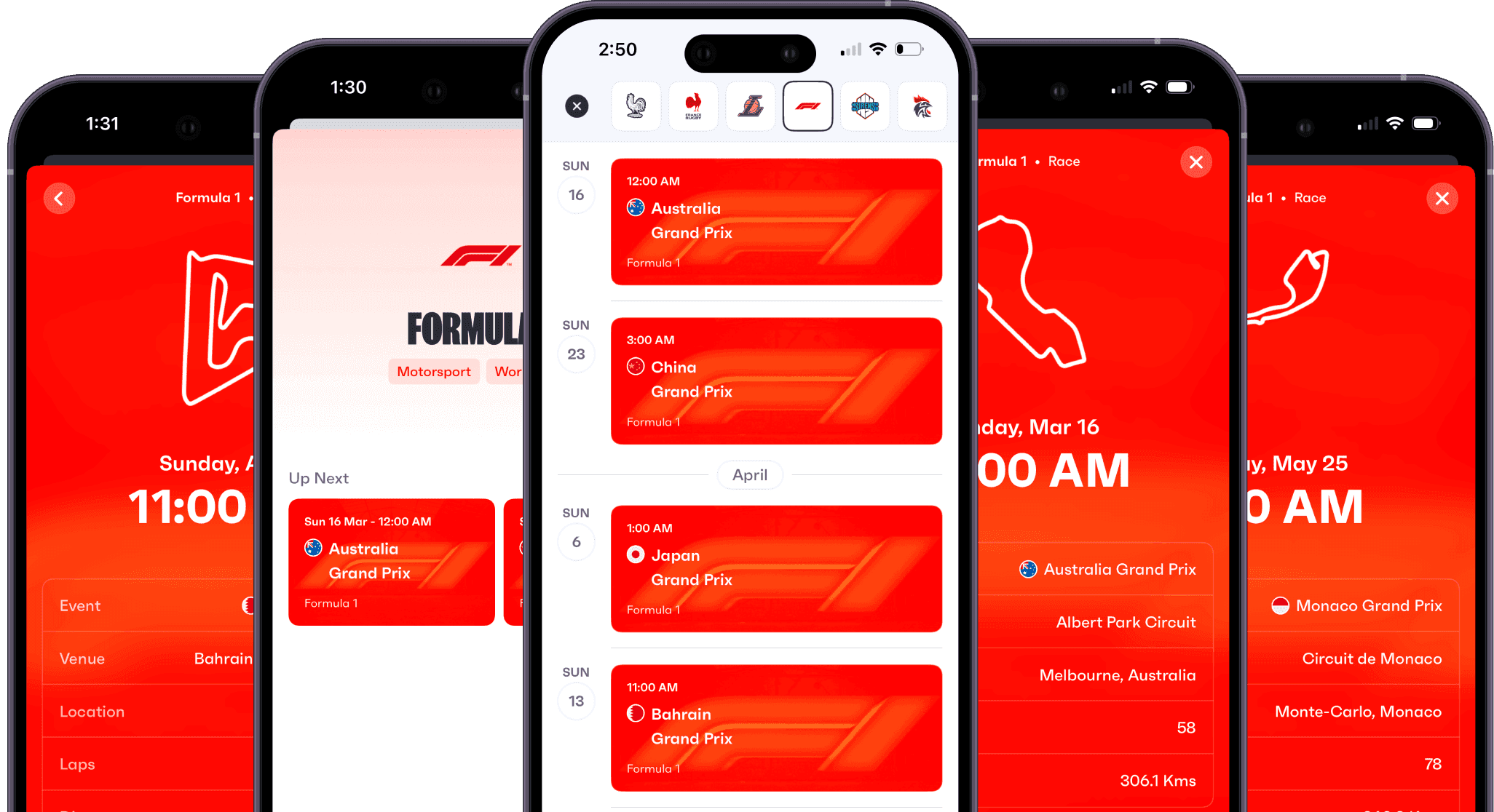 Your Formula 1 Calendar – Track F1 races with Fixtured