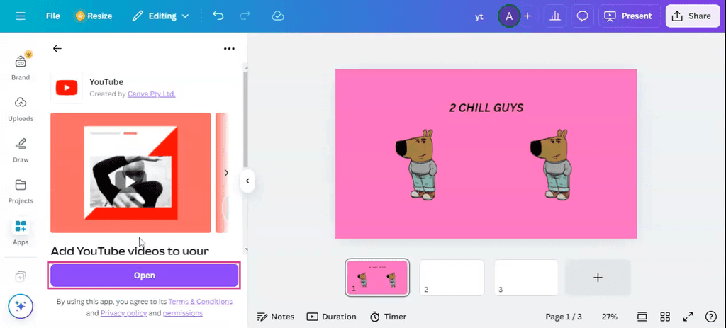 How to Embed Youtube Video in Canva