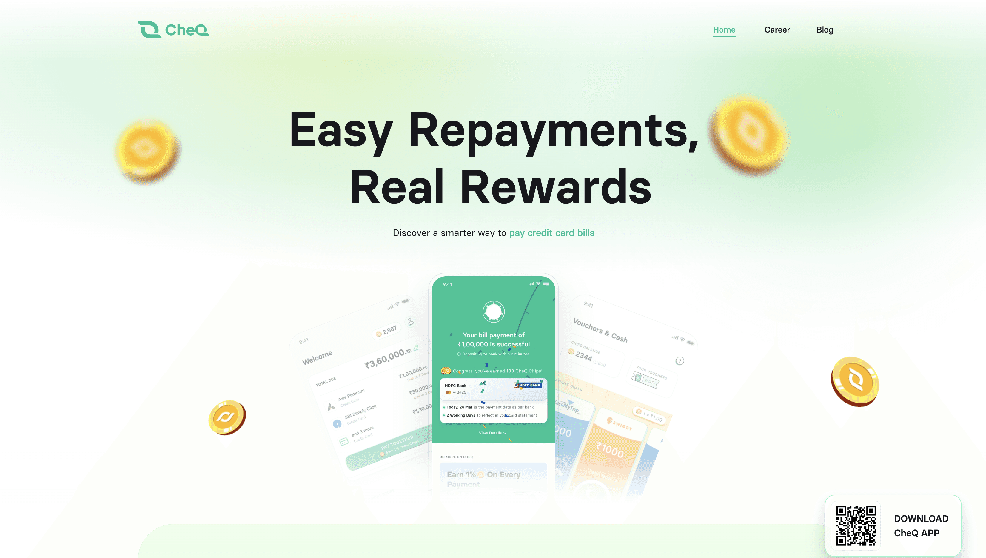 CheQ : Easy Repayments Real Rewards