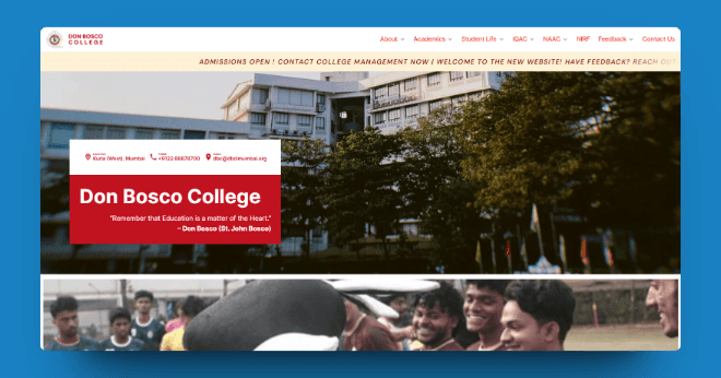 Don Bosco College, Kurla - Top BMS, BAF, BAMMC & BSc HS Programs in Mumbai