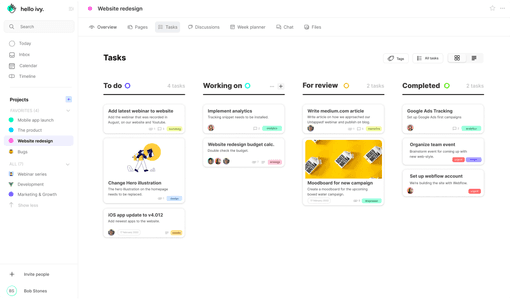 Hello Ivy - Project Management and Team Collaboration Software