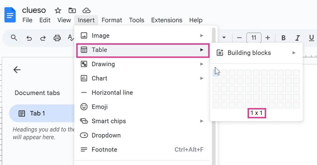 How to add a border in Google Docs