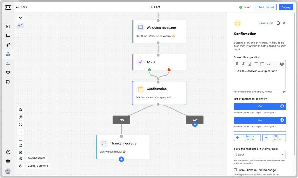 Create AI Chatbot in 5 Steps Without Coding | WotNot