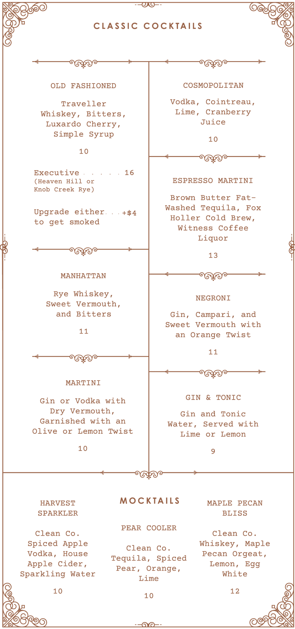 View Our Menu | Wheat Penny Cocktail Bar