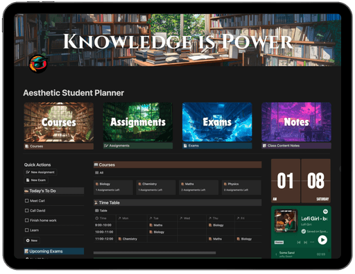 Notion Student OS - the all-in-one student planner Notion template