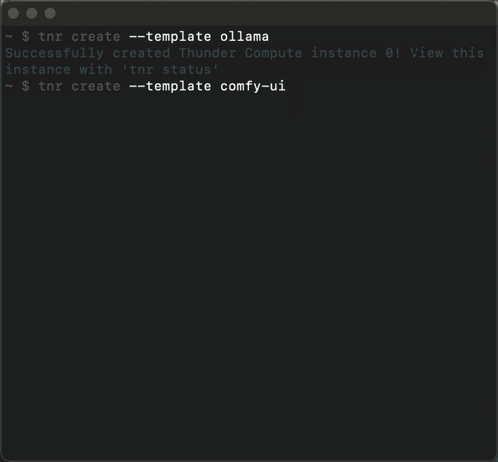 Thunder Compute | One-click GPU instances for 80% less