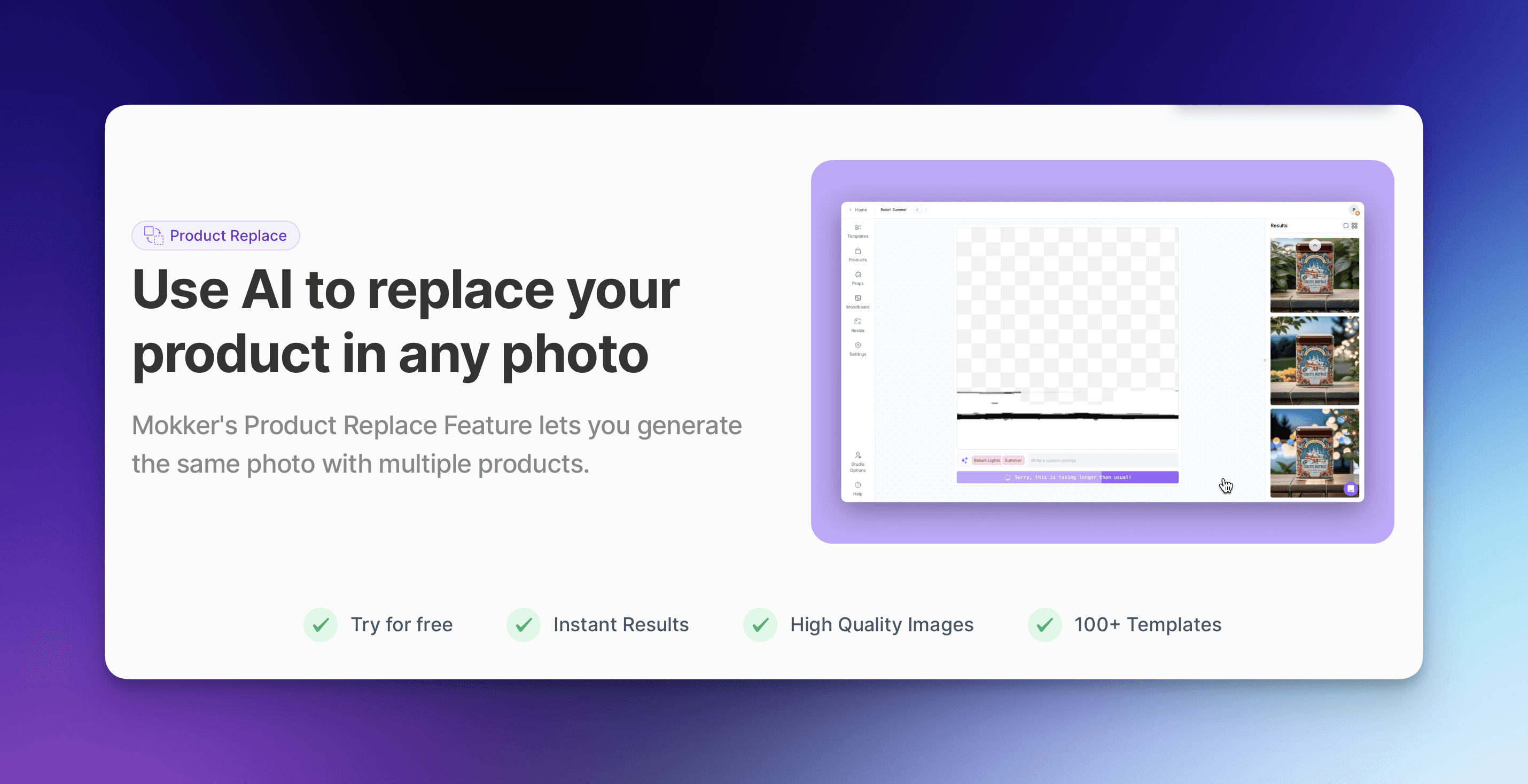 Product Replace for Product Photos by Mokker AI