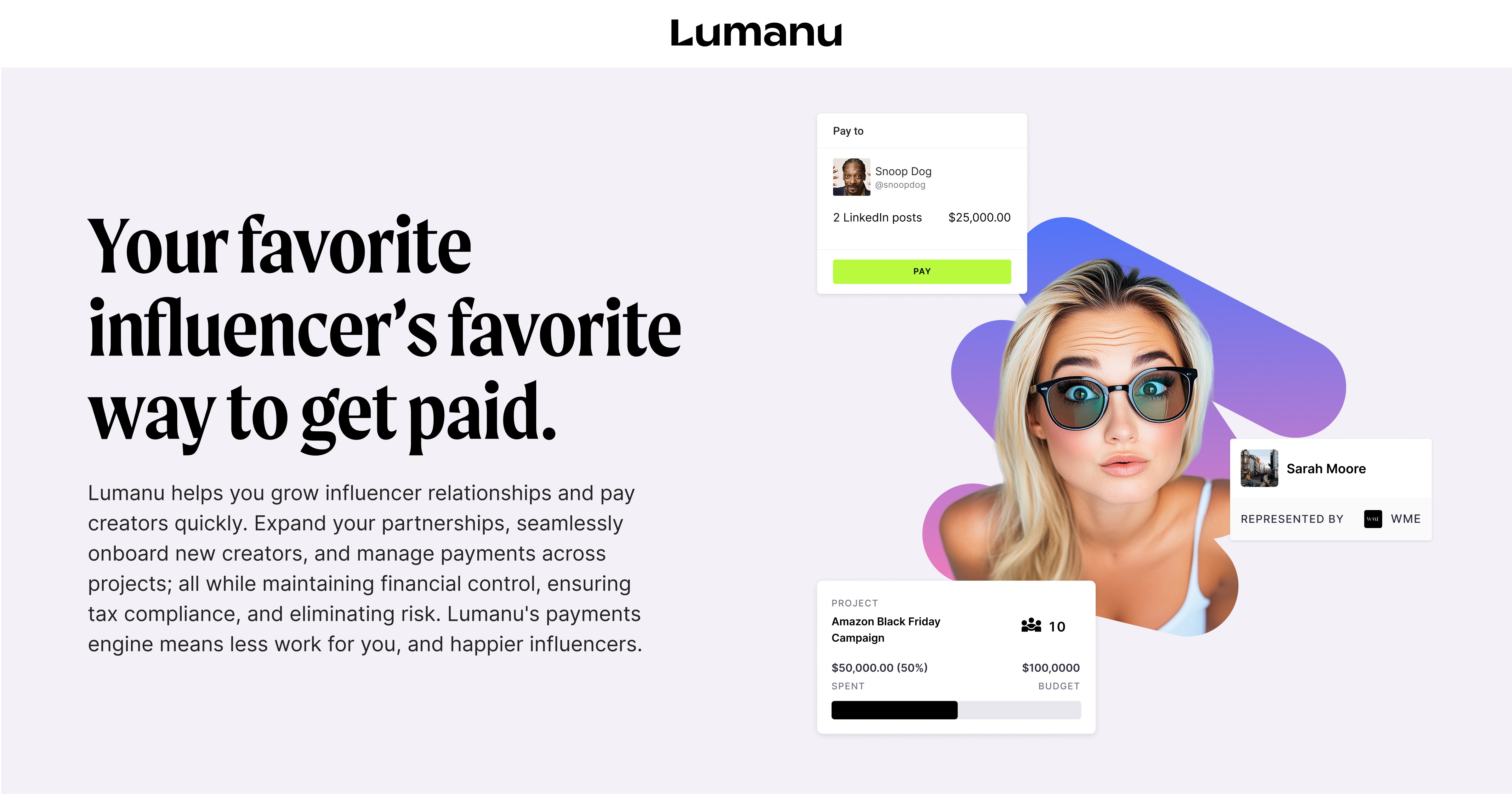 Lumanu for Influencer Marketing | The Best Way to Pay Influencers