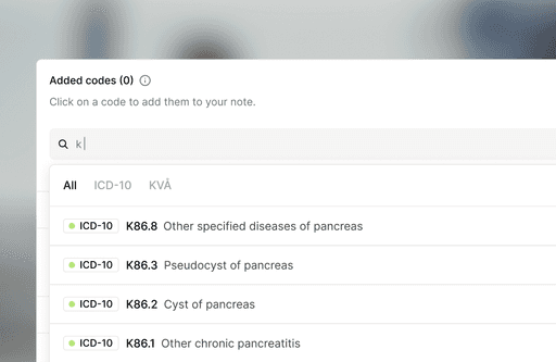 Improved UI for Code Search | Tandem Health