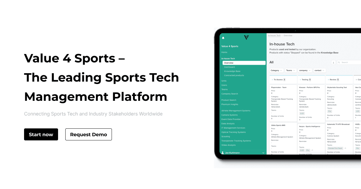 Value 4 Sports – Sports Tech Management Platform for Football Organisations