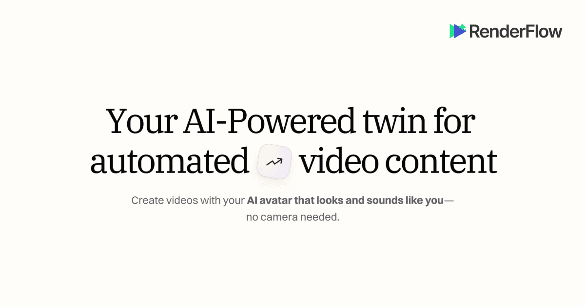 Renderflow: AI-Powered twin for automated video content