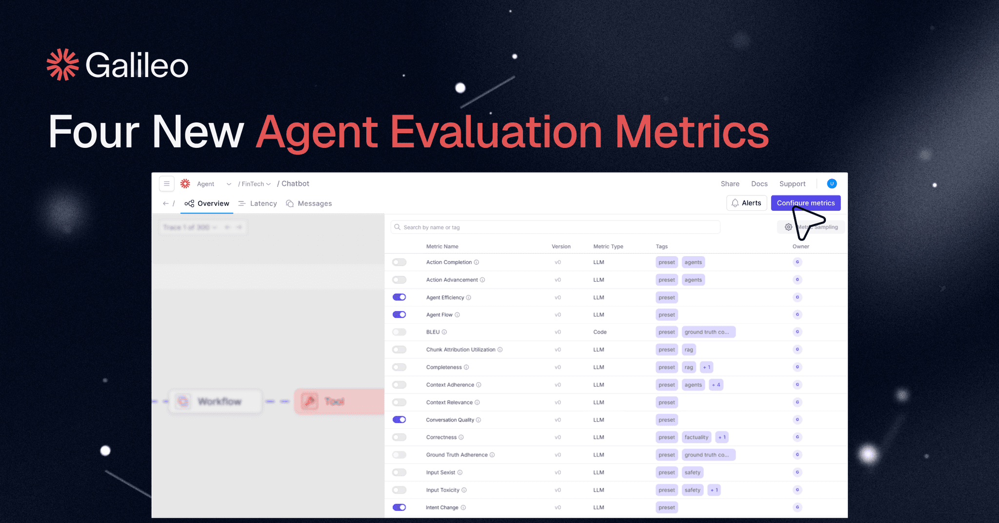 Four New Agent Evaluation Metrics