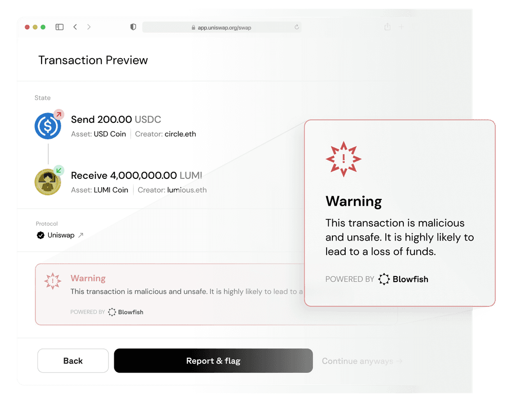 Blowfish - Proactive defense for web3 wallets