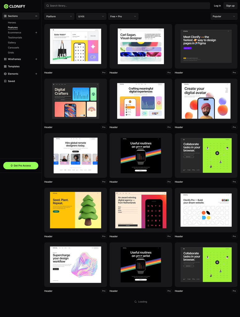 Clonify — Your All-in-One Framer & Figma UI Library
