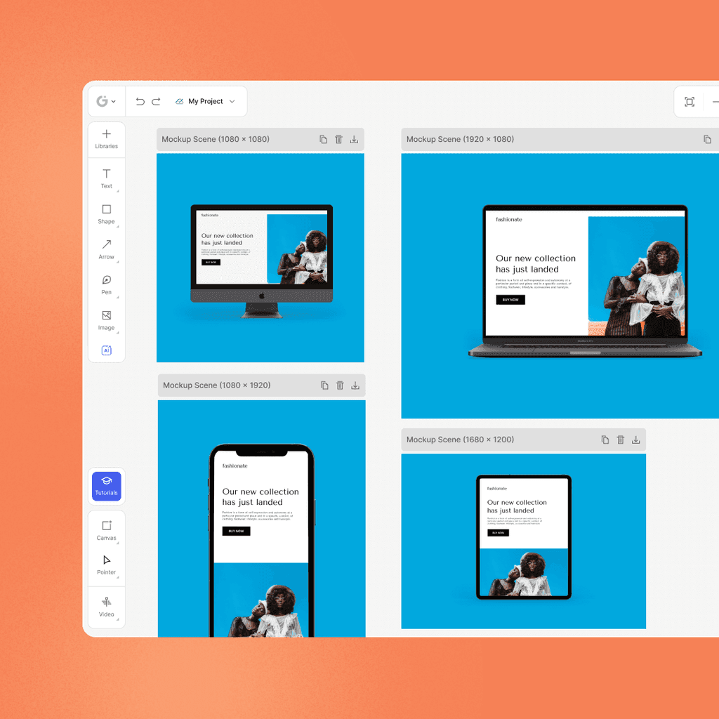 Glorify - Design digital wallpapers, ebooks, and more
