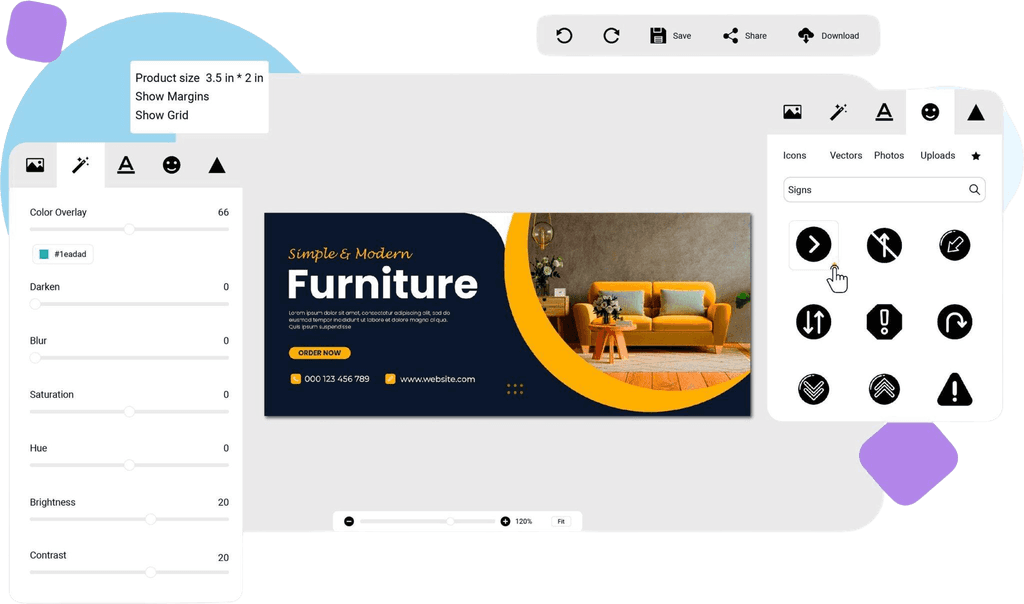 Sign Design Software | Best Sign Maker Online | W2P