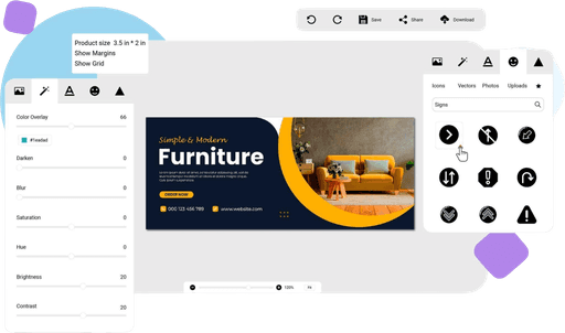 Sign Design Software | Best Sign Maker Online | W2P