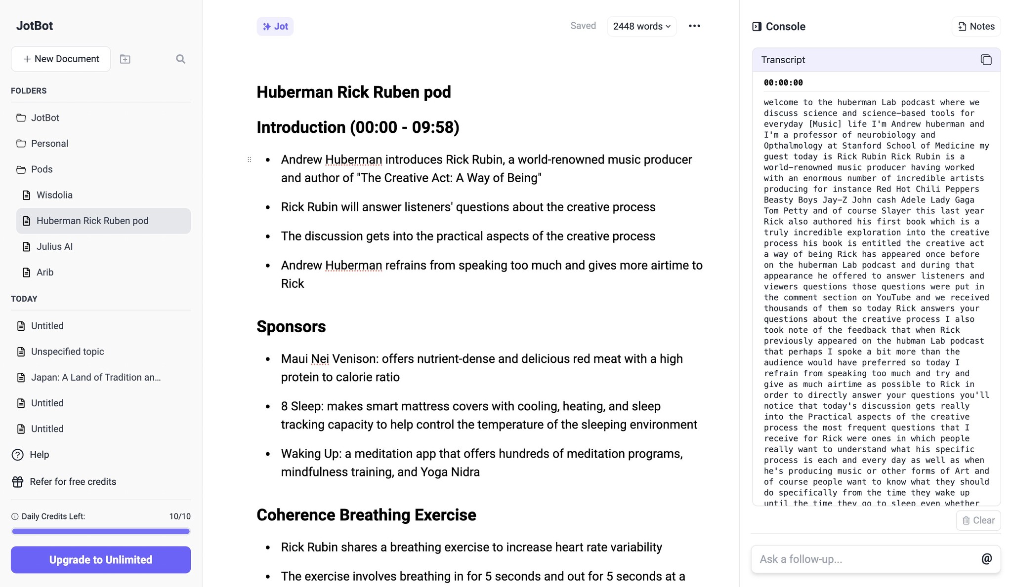 JotBot: Your AI-Powered Note Taker - JotBot AI