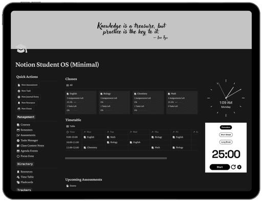 Notion Student OS - the all-in-one student planner Notion template