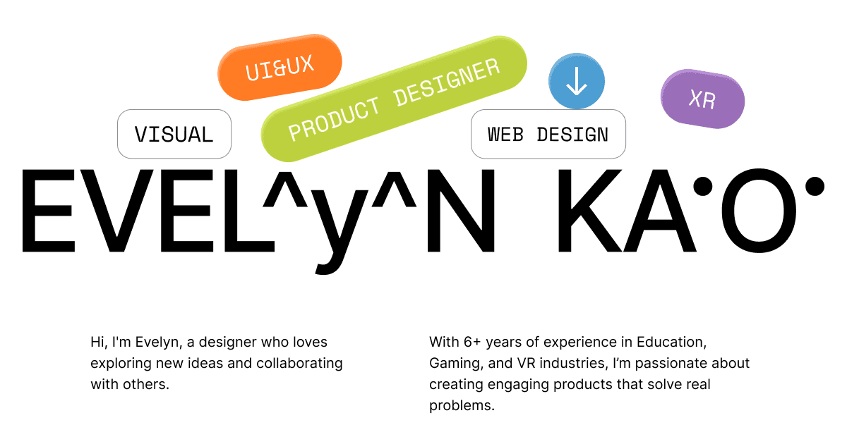 Evelyn Kao - UI/UX Portfolio