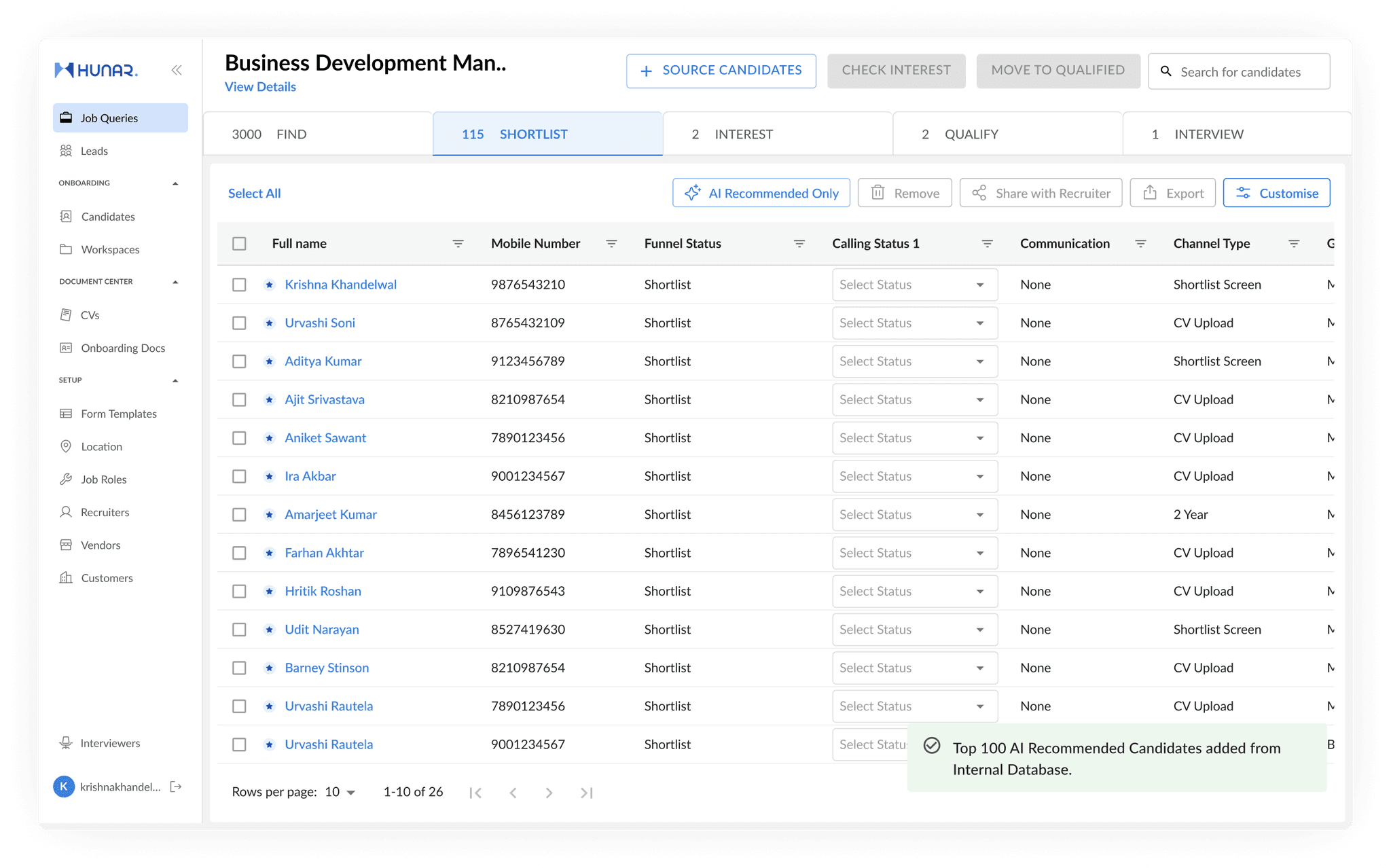AI HRs for frontline workforce management | Hunar.ai