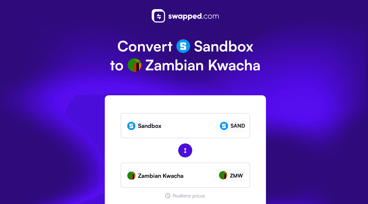Convert Sandbox (SAND) to Zambian Kwacha (ZMW)