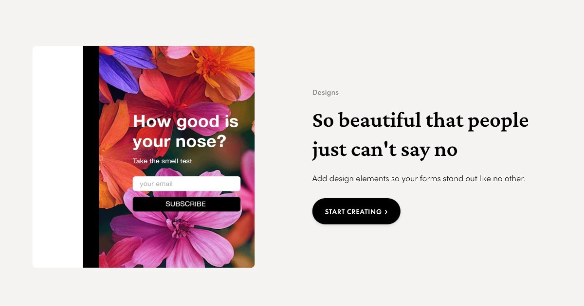 SaaS Landing Page Example: Benefits with Hoppy Copy