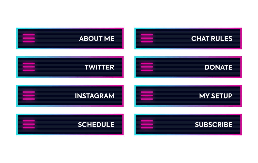 Twitch Panels - Custom Designs