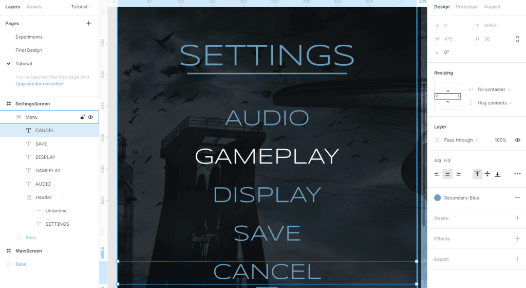 Design an interactive game UI with Figma - What Up Games