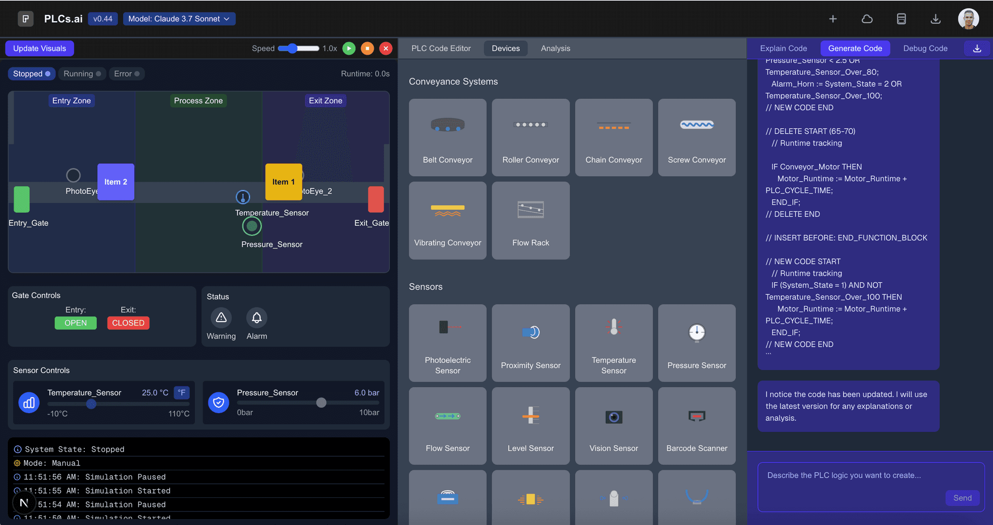 PLCs.ai - PLCs AI code editor