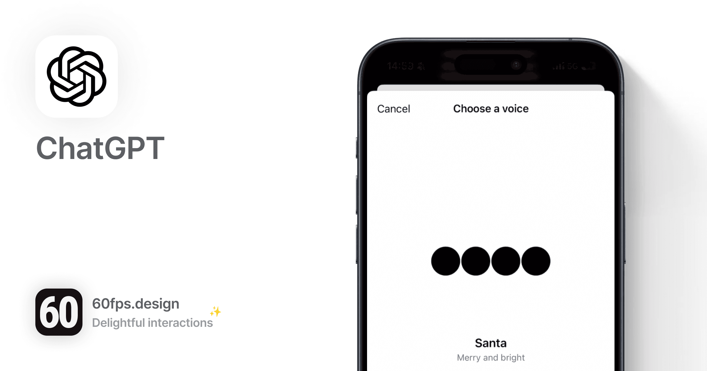 ChatGPT iOS App UI/UX animation