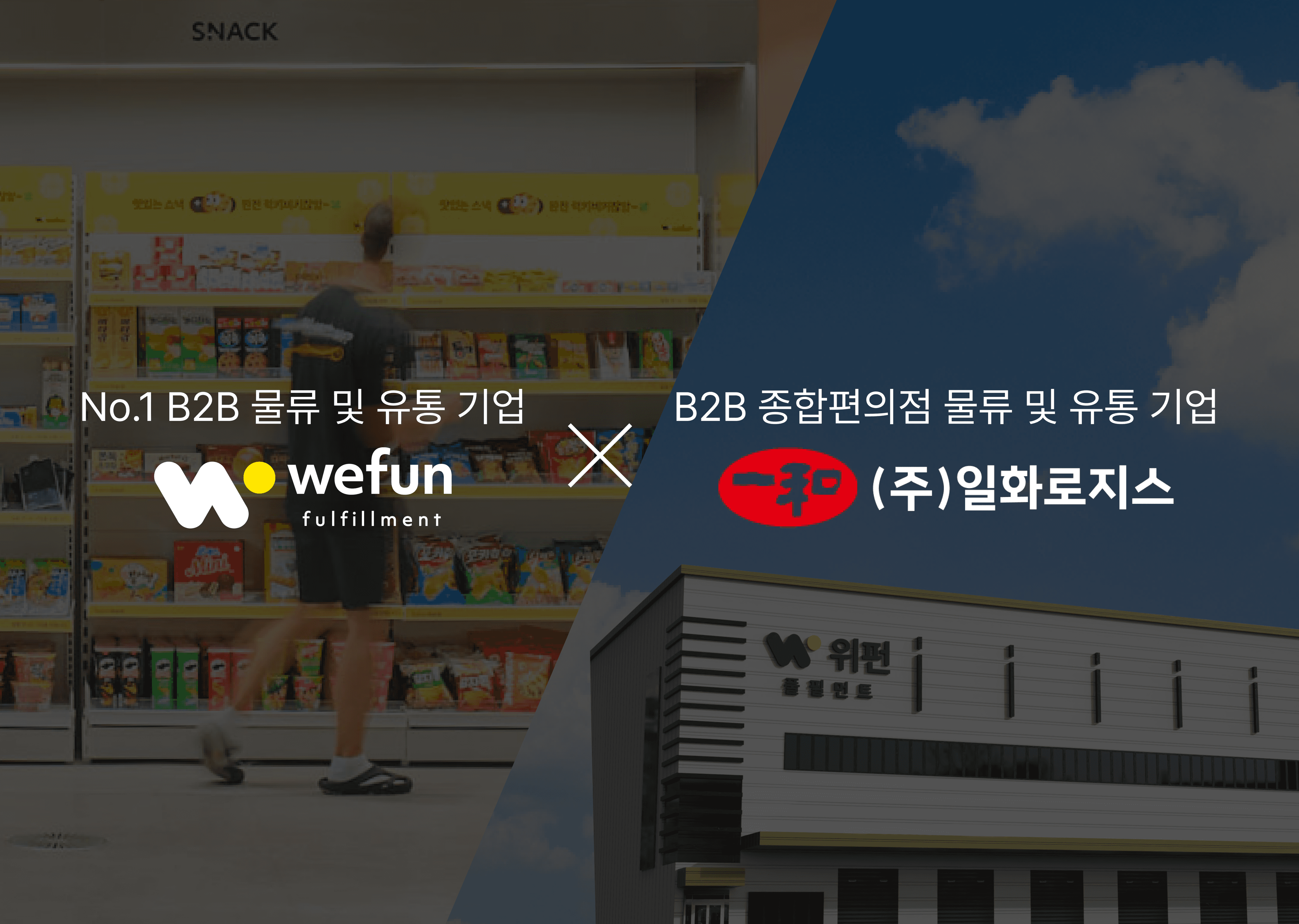위펀풀필먼트, 일화로지스 인수로 B2B 종합편의점 물류 및 유통 기업 국내 1위 사업자 도약 - 위펀 WEFUN, No.1 B2B 성장 플랫폼