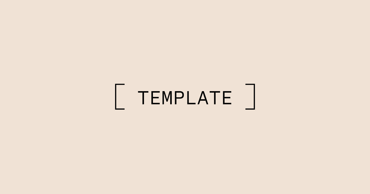 [ TEMPLATE ]