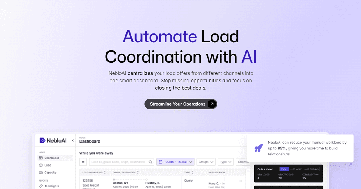 Neblo AI - AI Automation for Freight Brokers and Carriers