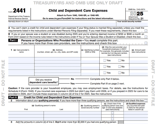 Form 2441: How to Claim the Child and Dependent Care Tax Credit