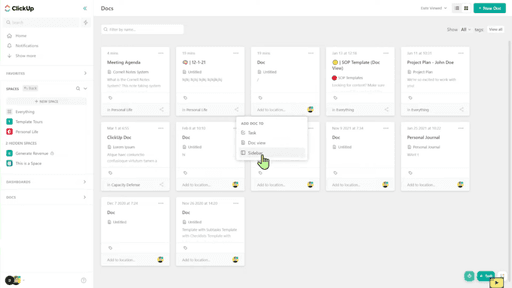 Blog: How to Use ClickUp Docs (beginner Tutorial) - ProcessDriven