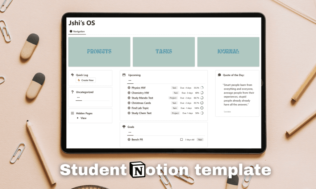 20 Best and Free Notion Templates for Students - Solt Wagner