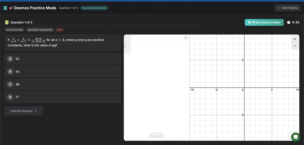 SAT Regression Questions Solved: The 5 Desmos Tricks to Find ...