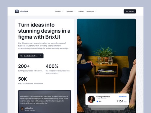 BrixUI - The world's largest Figma multi-brand UI library and design system.