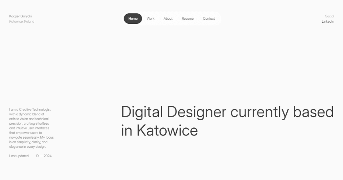 Kacper Gorycki — Portfolio